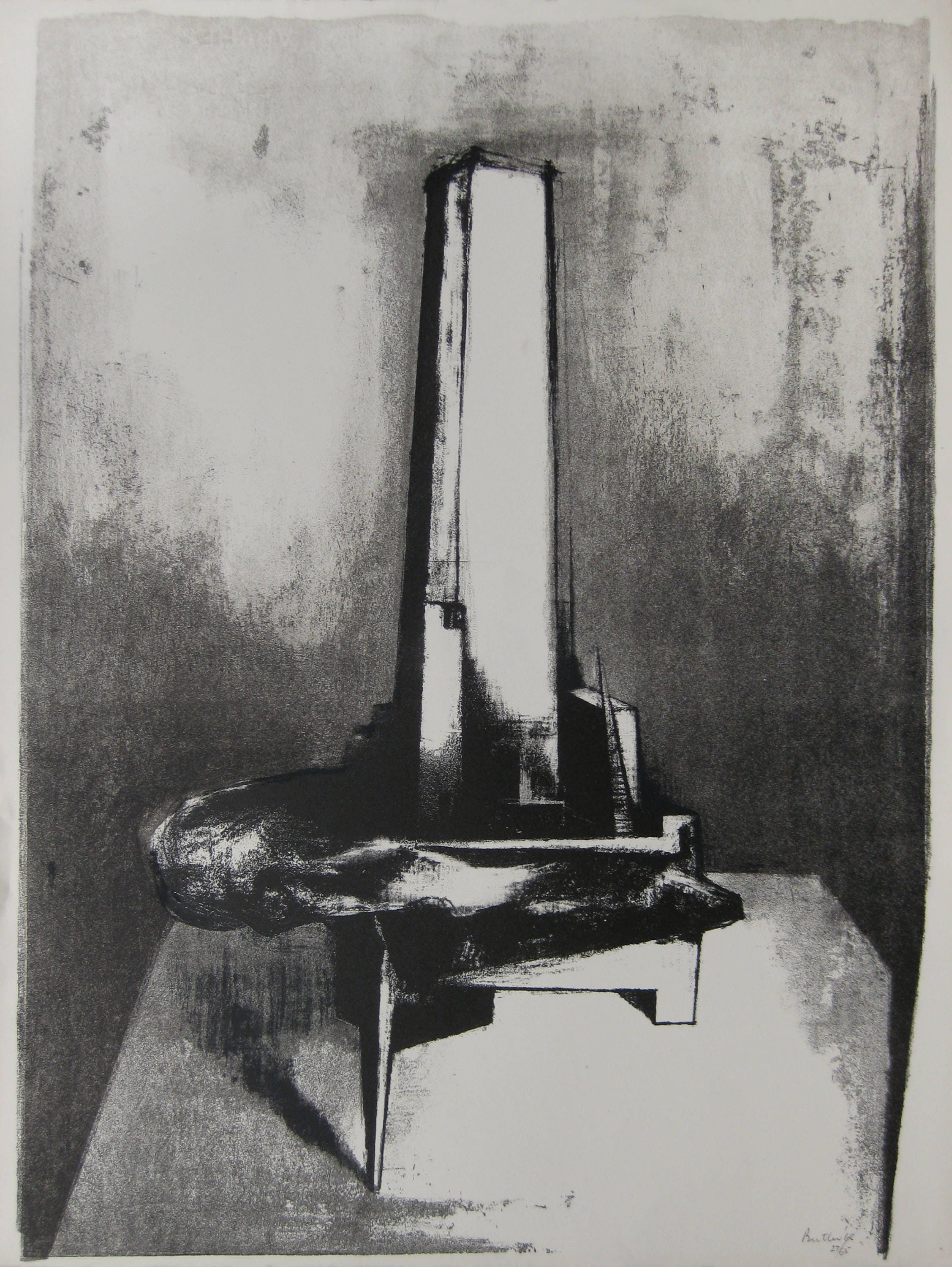 Reg Butler - Tower - Hand signed Lithograph, 1968