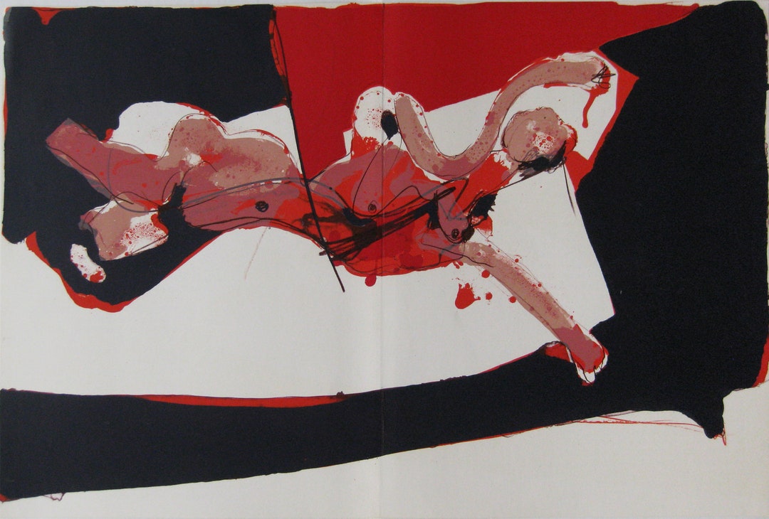 Paul Rebeyrolle - "composition" Original Color Lithoraph - 1970 - Etsy