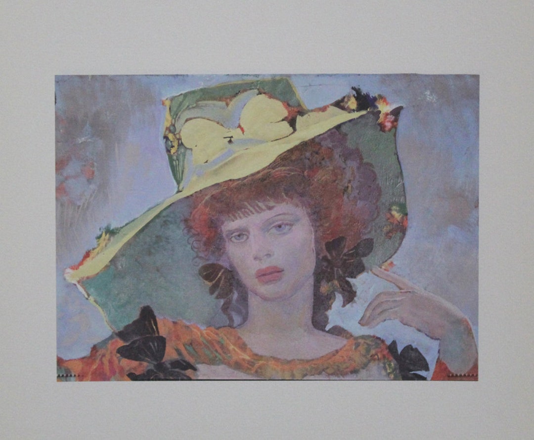 Ernst Fuchs - "lady With Yellow Hood" - Original Limited Edition Giclée ...