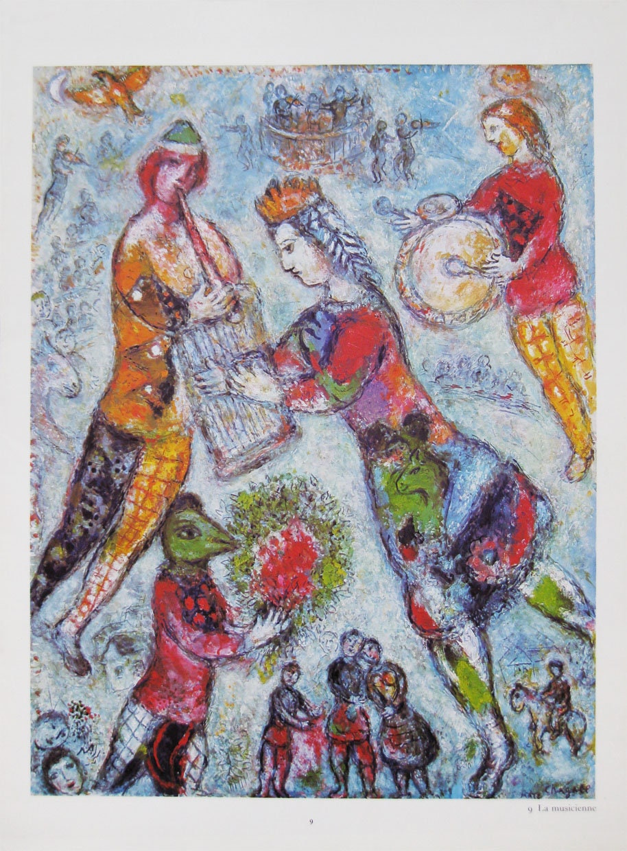 Marc chagall - La Musicienne - Limited Edition Print - Mourlot, DLM 225 ...
