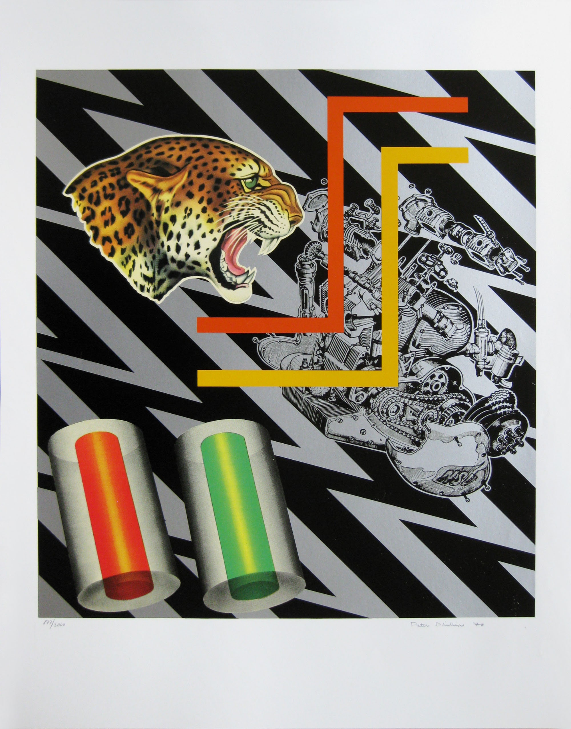 Peter Phillips - Leolocation - handsigned Serigraph - 1970