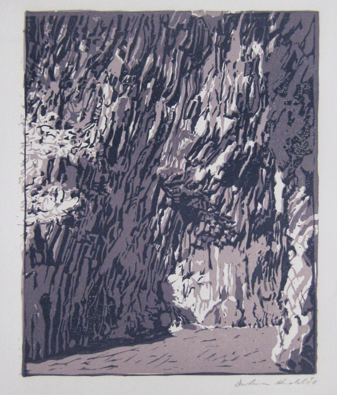 Barbara Keidel - "composition"- Handsigned Linocut - 1978 - Etsy