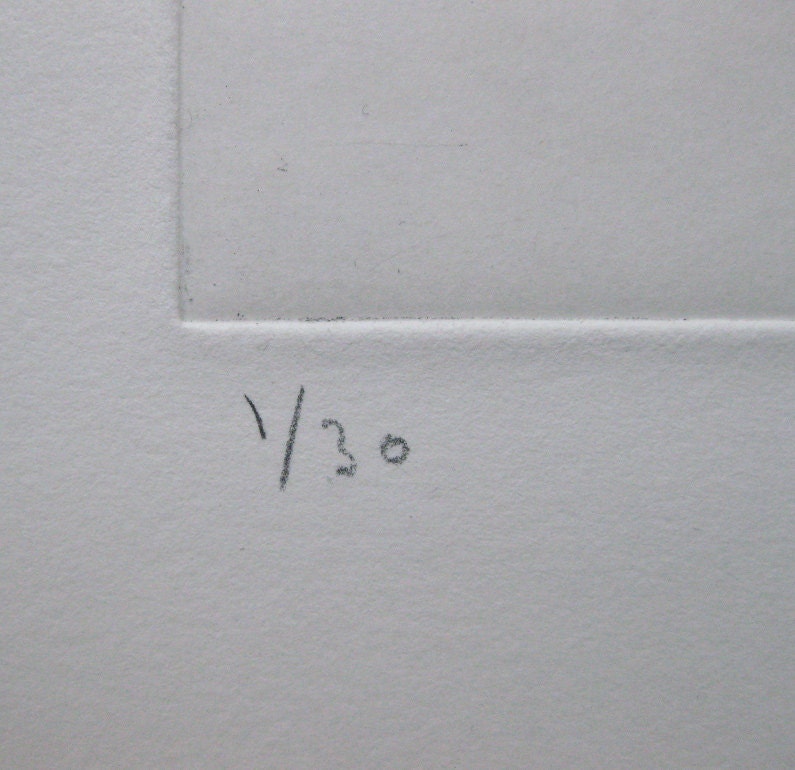 Pierre Zucchelli - Lisière - Handsigned Drypoint Etching, 1972