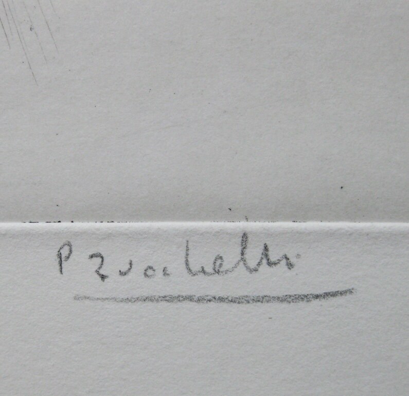 Pierre Zucchelli - Lisière - Handsigned Drypoint Etching, 1972