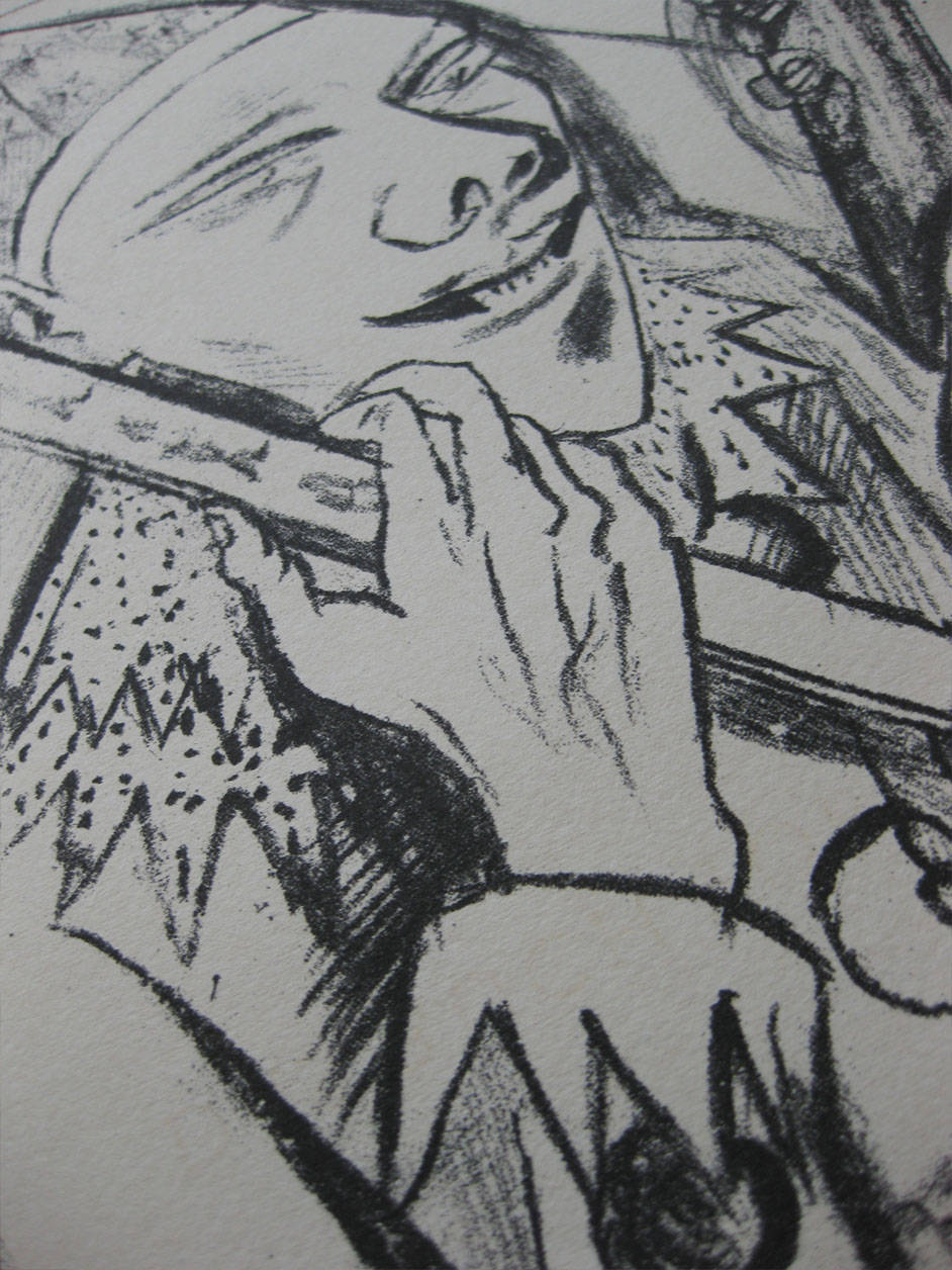 Max Beckmann - Pierrot and Mask - 1920 - Lithograph, Ref. Gallwitz 146