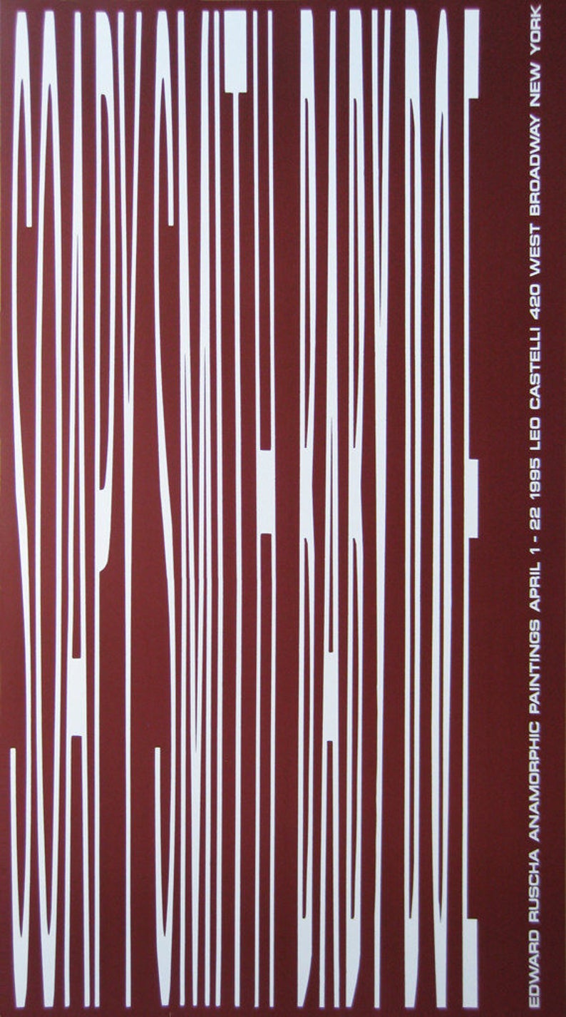 Edward Ruscha - "anamorphic Painting" - Original Lithograph Poster ...