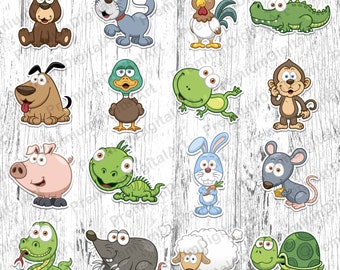 Cartoon animals | Etsy