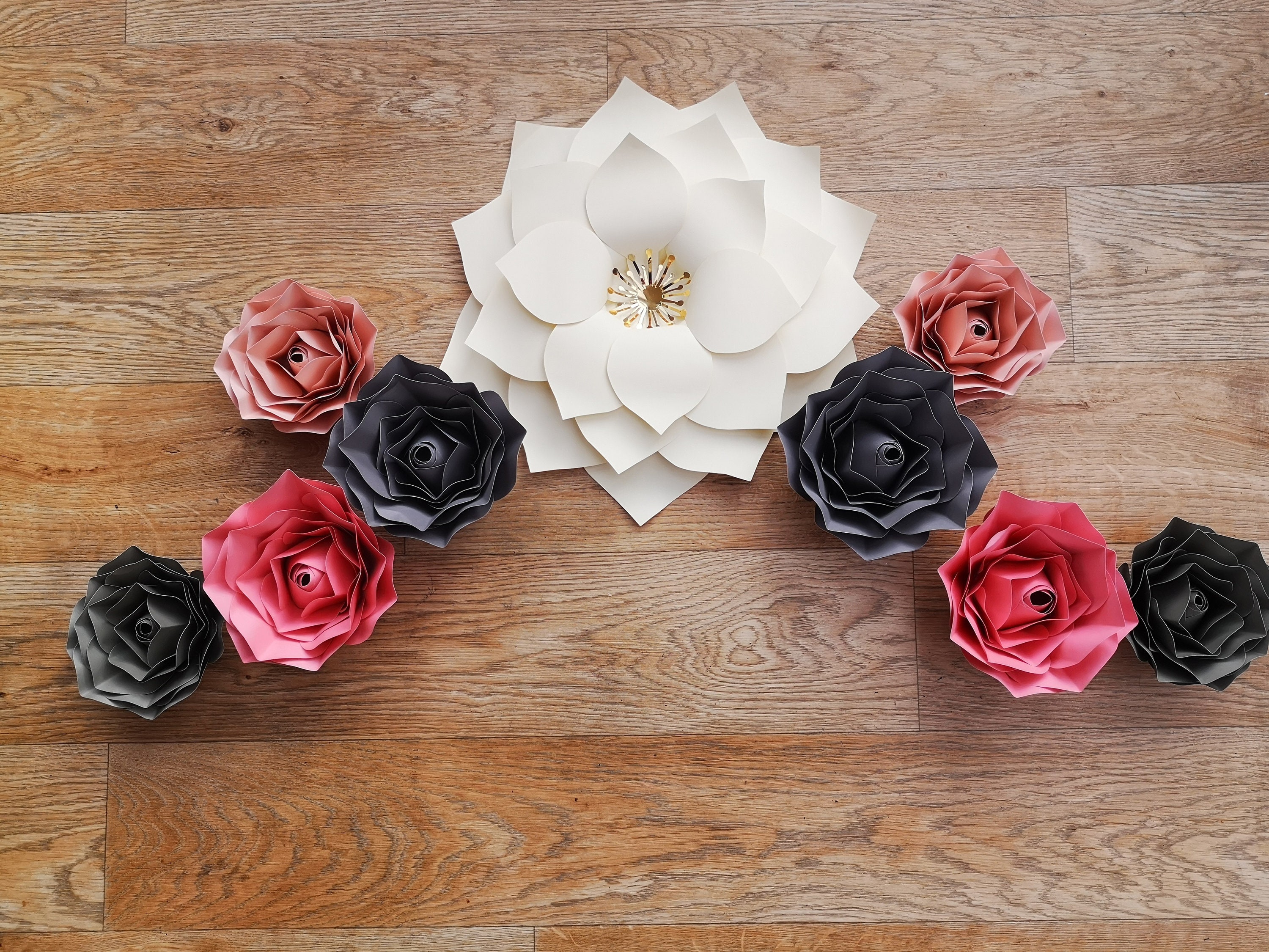 Large Wall Flowers Set of Nine - Etsy