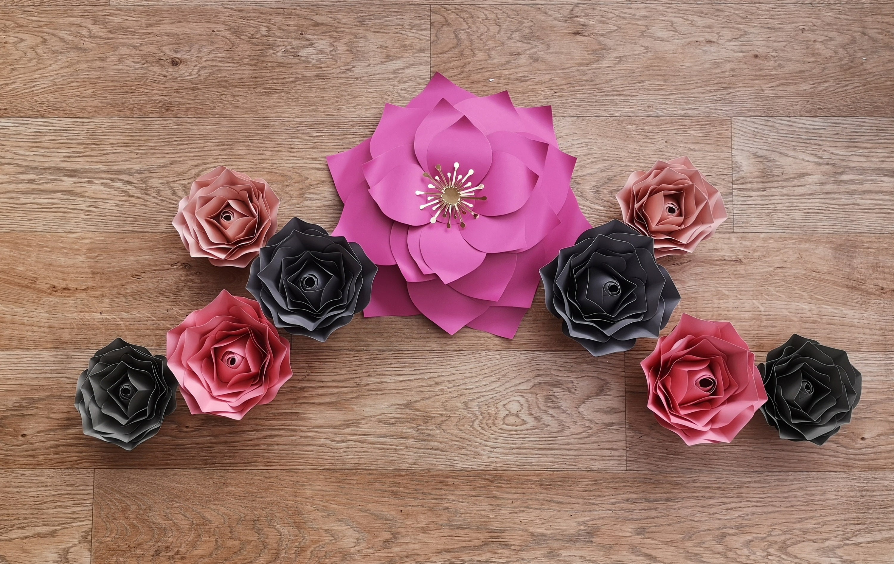 Large Wall Flowers Set of Nine - Etsy