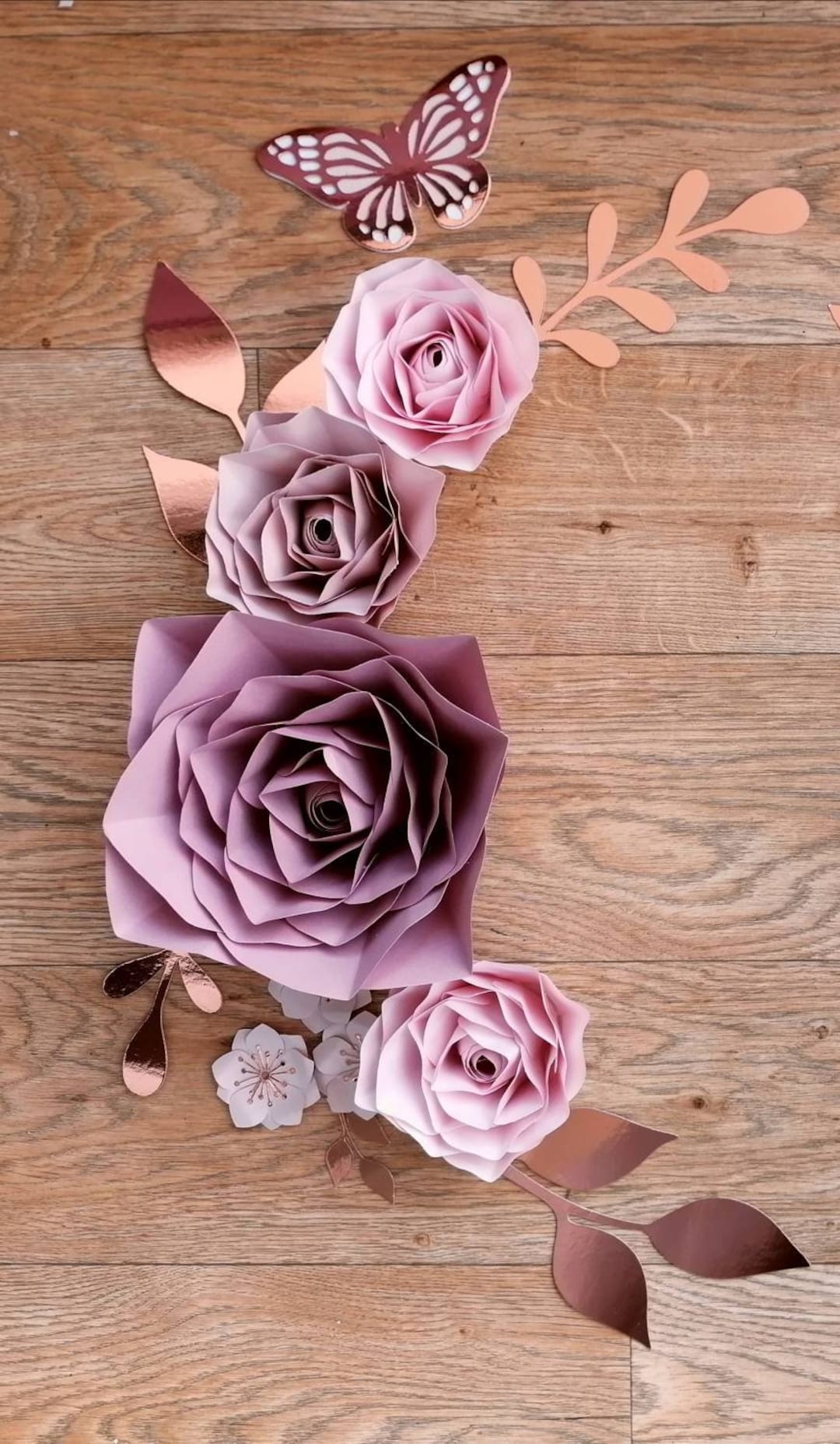 Decorative Paper Flowers - Side Border Design - Etsy