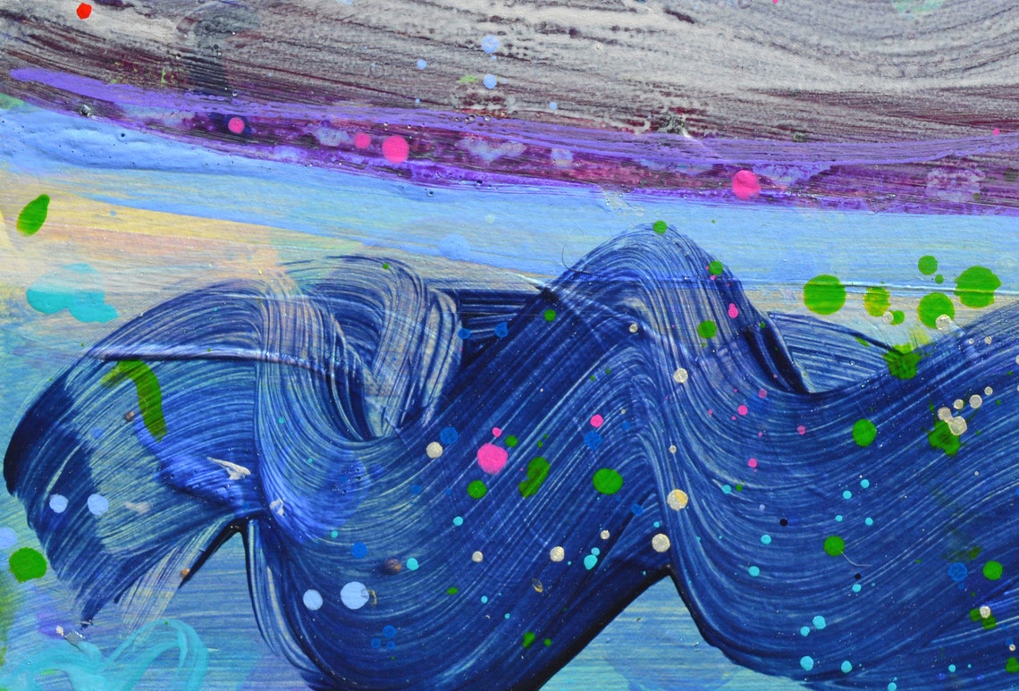 BLUE WATERS, MEDITERRANEAN Seascape ~ Abstract Expressionist Painting ...