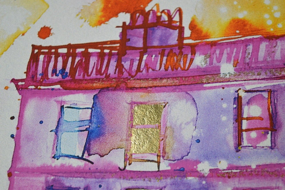 BATH PRINT, Architectural Drawing of Cavendish Crescent, Georgian ...