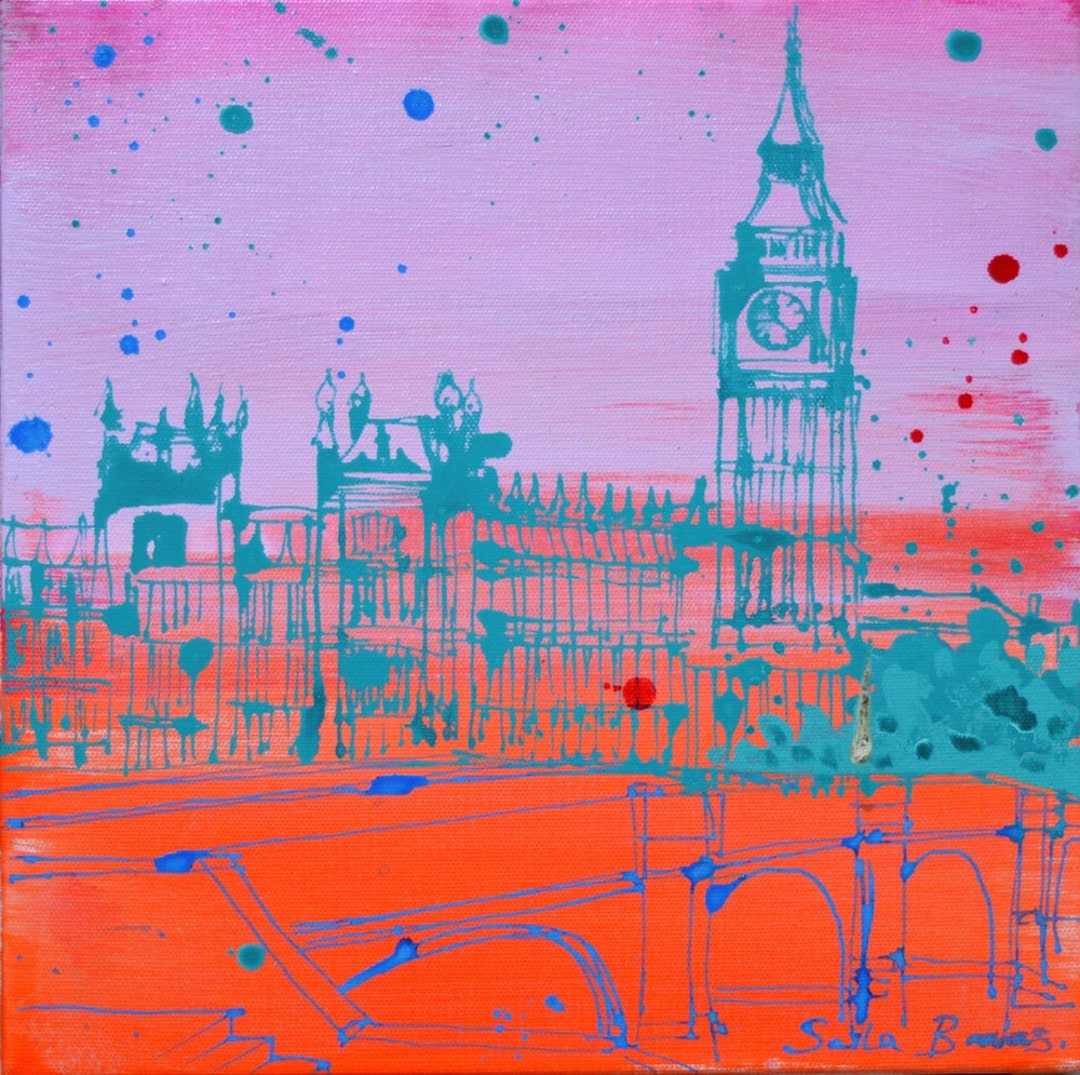 LONDON PRINT on CANVAS ~ Big Ben Print on Canvas, Small Wall Art, 30 X ...