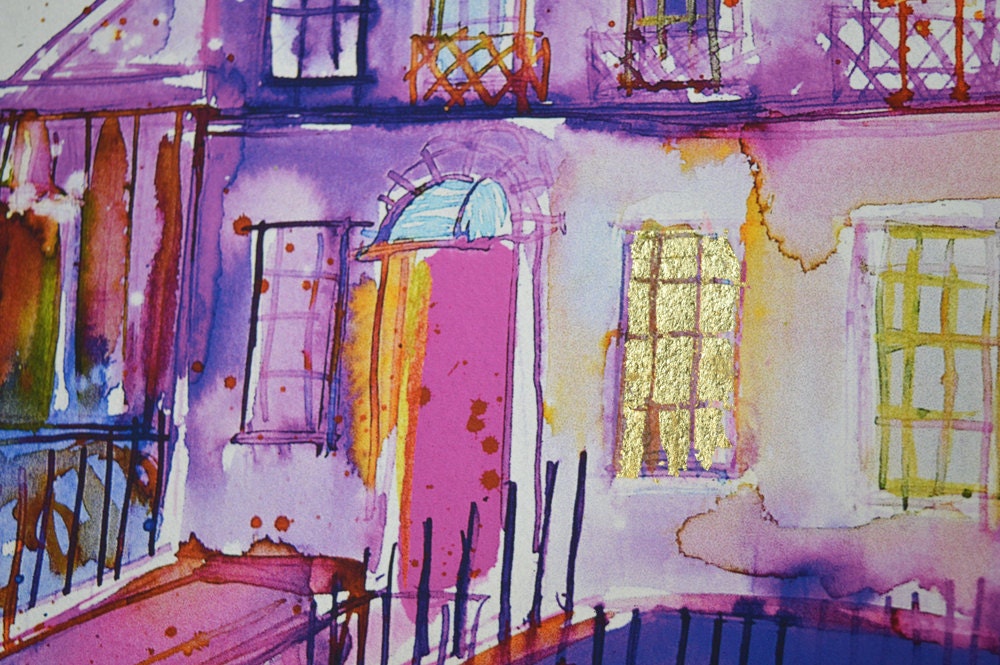 BATH PRINT Architectural Drawing of Cavendish Crescent - Etsy