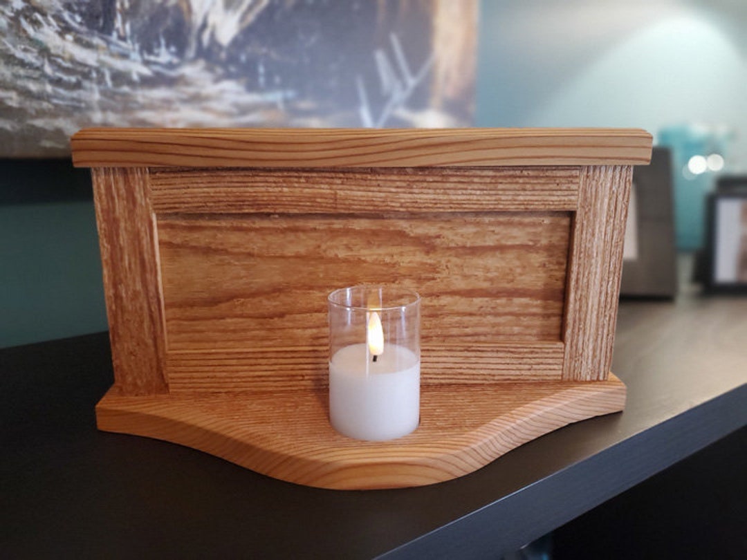 Rough Sawn Cedar Cremation Urn With Candle - Etsy