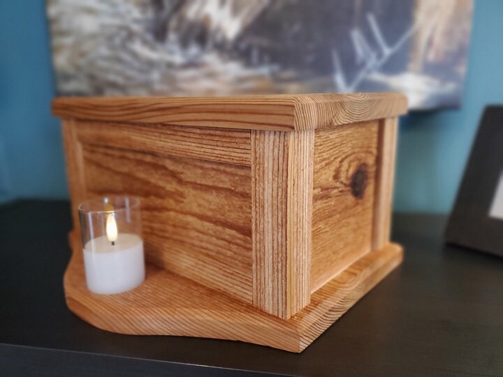 Rough Sawn Cedar Cremation Urn With Candle - Etsy