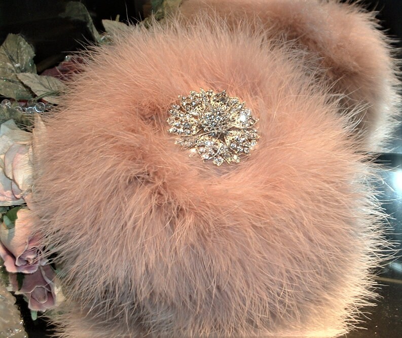 Powder Puff Body Dusting Powder Puff Ivory Fur Puff with | Etsy