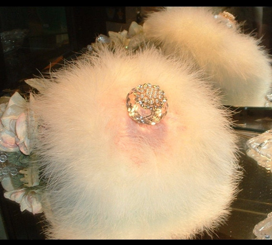 Powder Puff Body Dusting Powder Puff Peach Fur Puff | Etsy