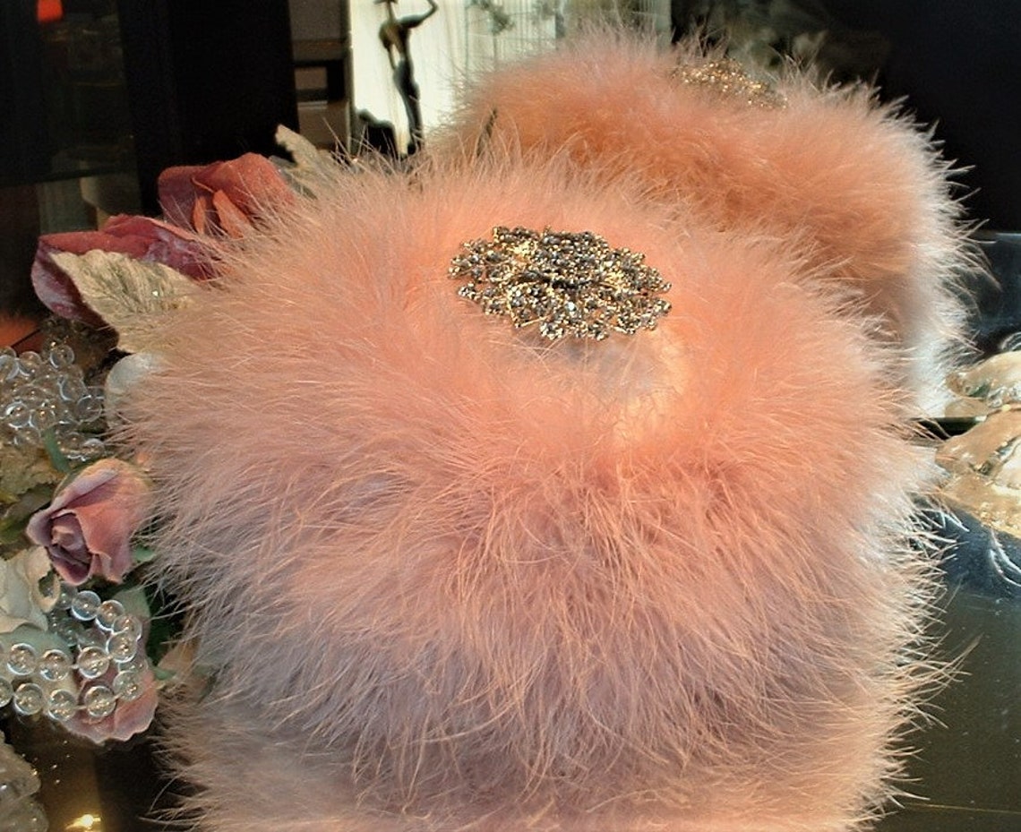 Powder Puff Body Dusting Powder Puff Ivory Fur Puff With - Etsy