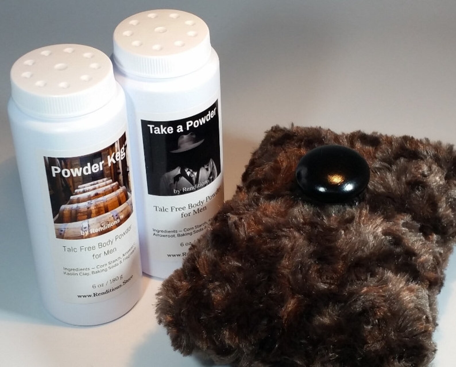 Scented Body Powder Duo for Men with Puff Powder Keg and | Etsy