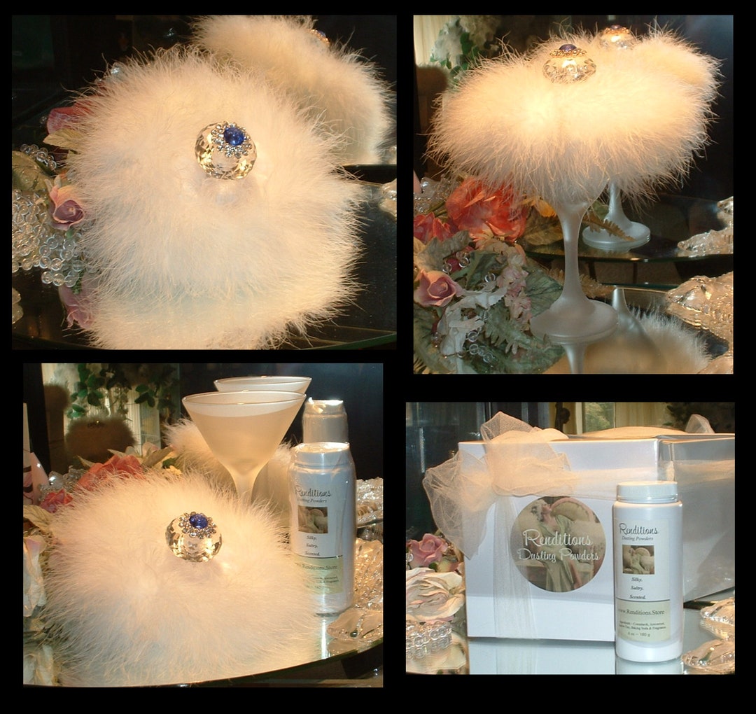 Vixen ~ 6 Oz Scented Dusting Powder W/ Puff & Stand by Renditions - Etsy