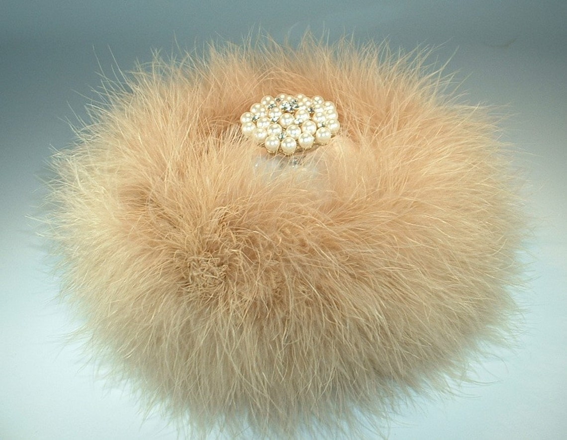 Powder Puff Body Dusting Powder Puff Beige Puff Trimmed in - Etsy