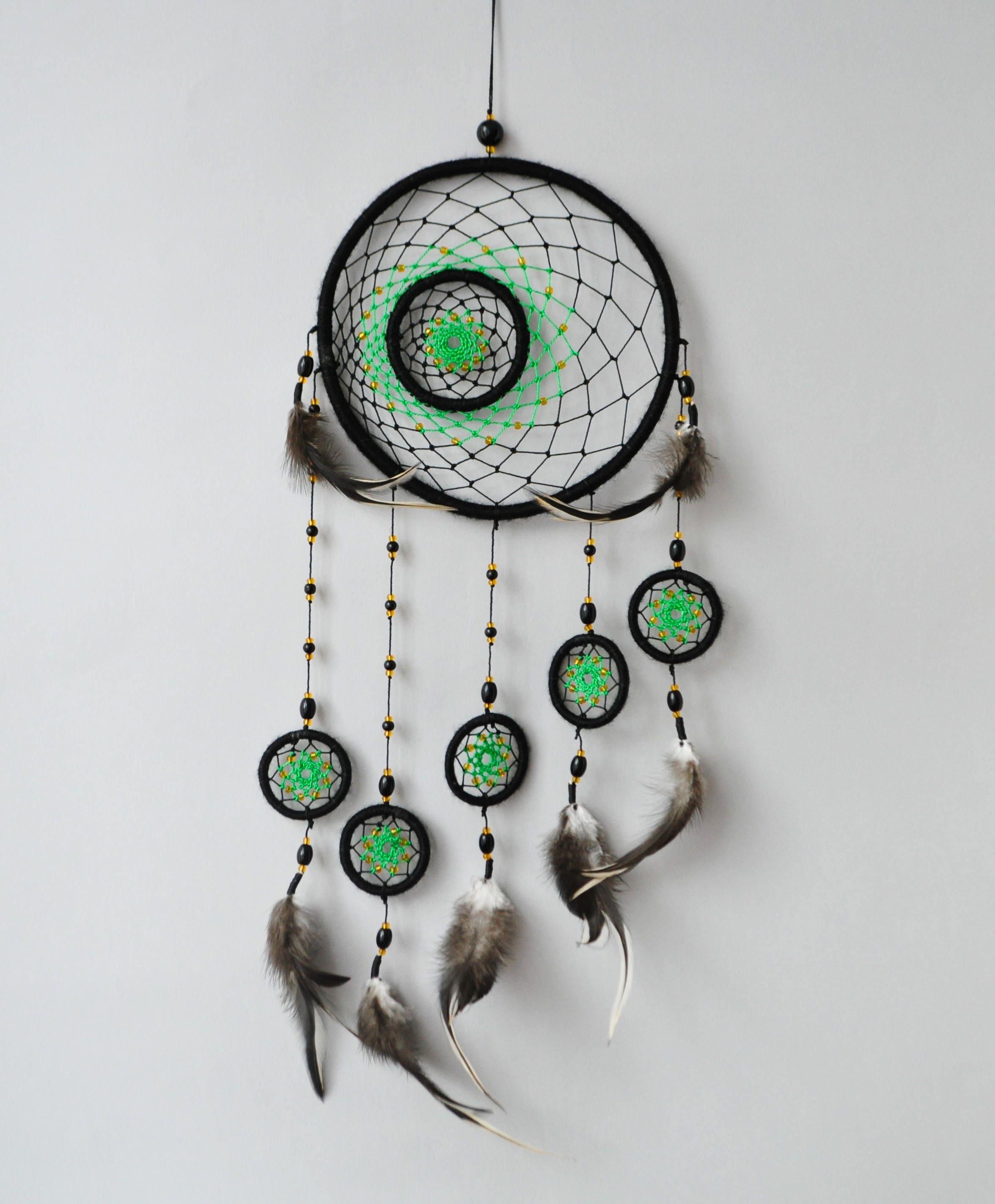 Black Dream Catcher with CUSTOMIZABLE Color Large | Etsy