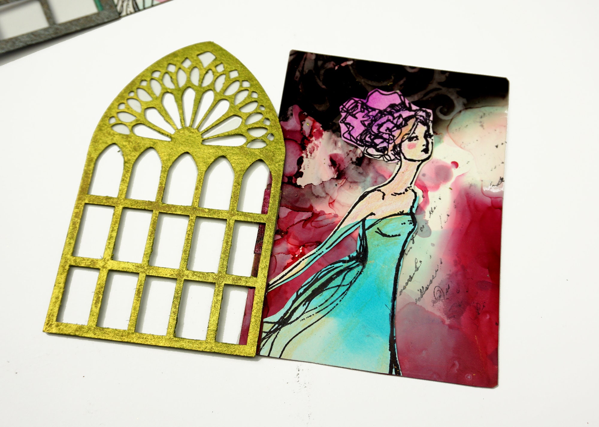12 Stencil Atc Gothic Arches 35x25 Etsy