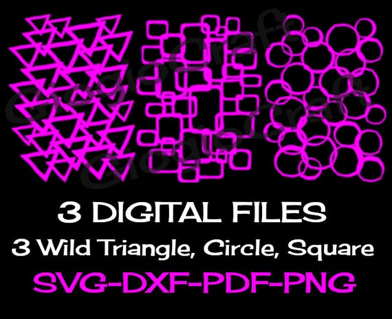 3 SVG DXF PNG Vector files for Cameo Cricut laser cut | Etsy