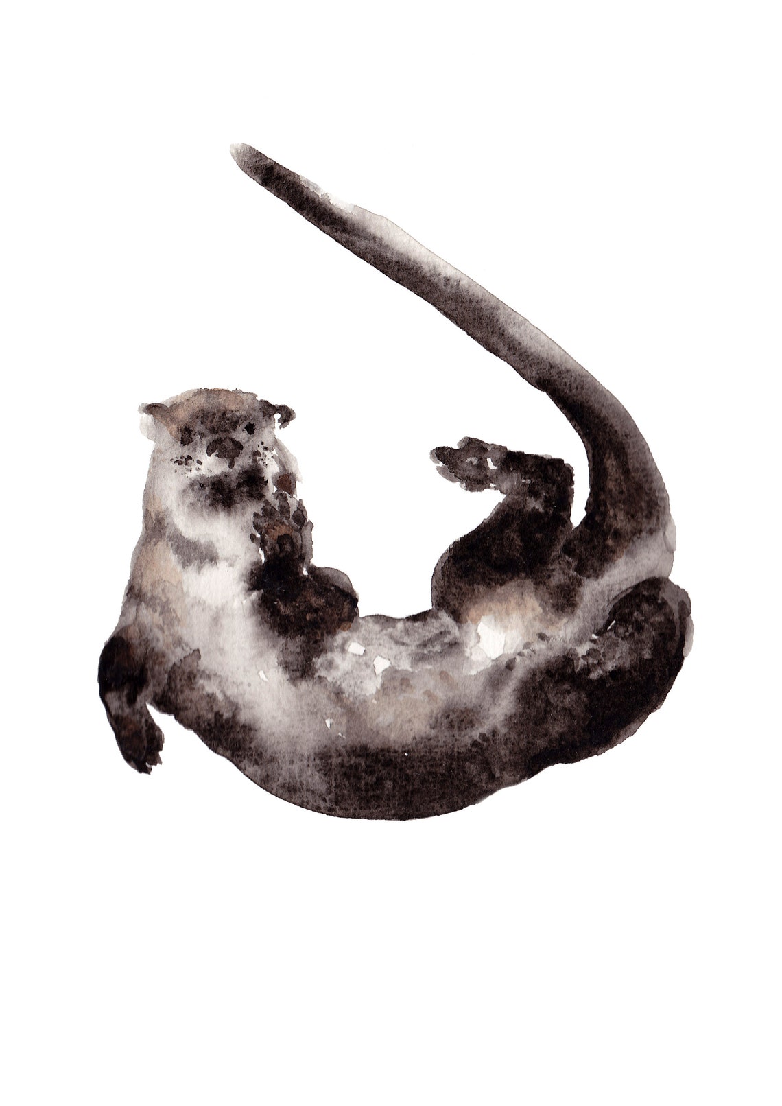 Otter (print From an Original Watercolor Painting) - Etsy UK