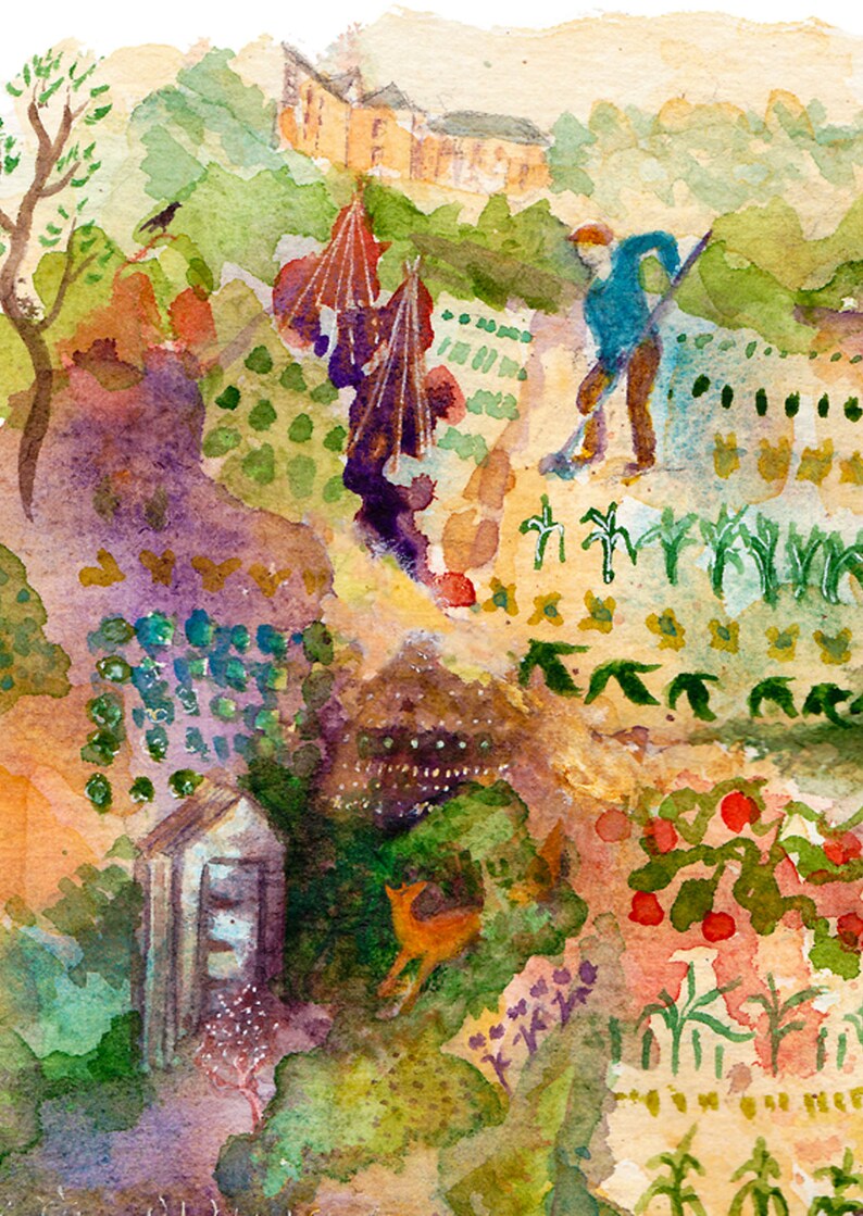 Ashley Vale Allotments (print From an Original Watercolor Painting ...