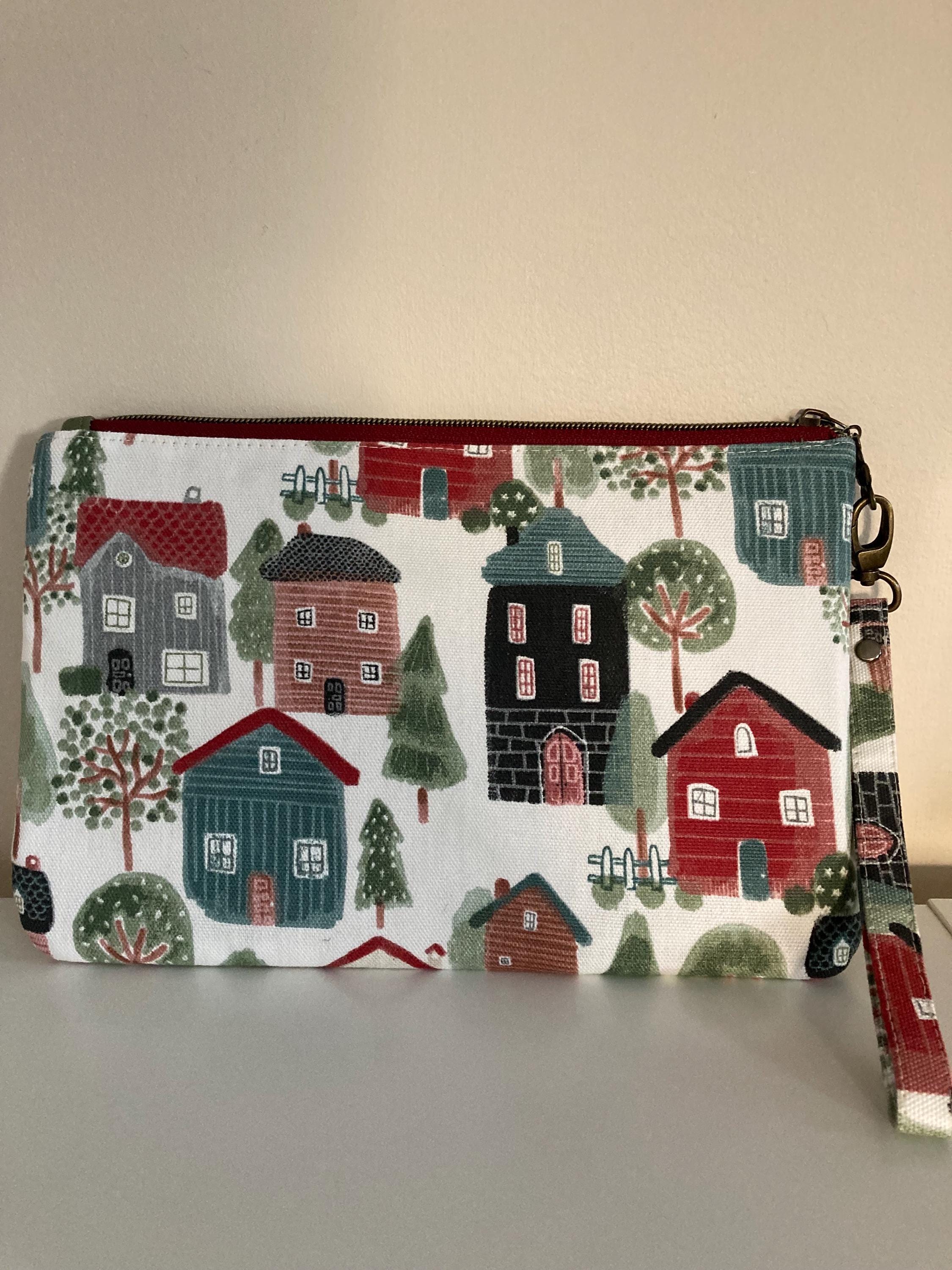 Zippy Clutch Purse -neighborhood Houses Design - Etsy