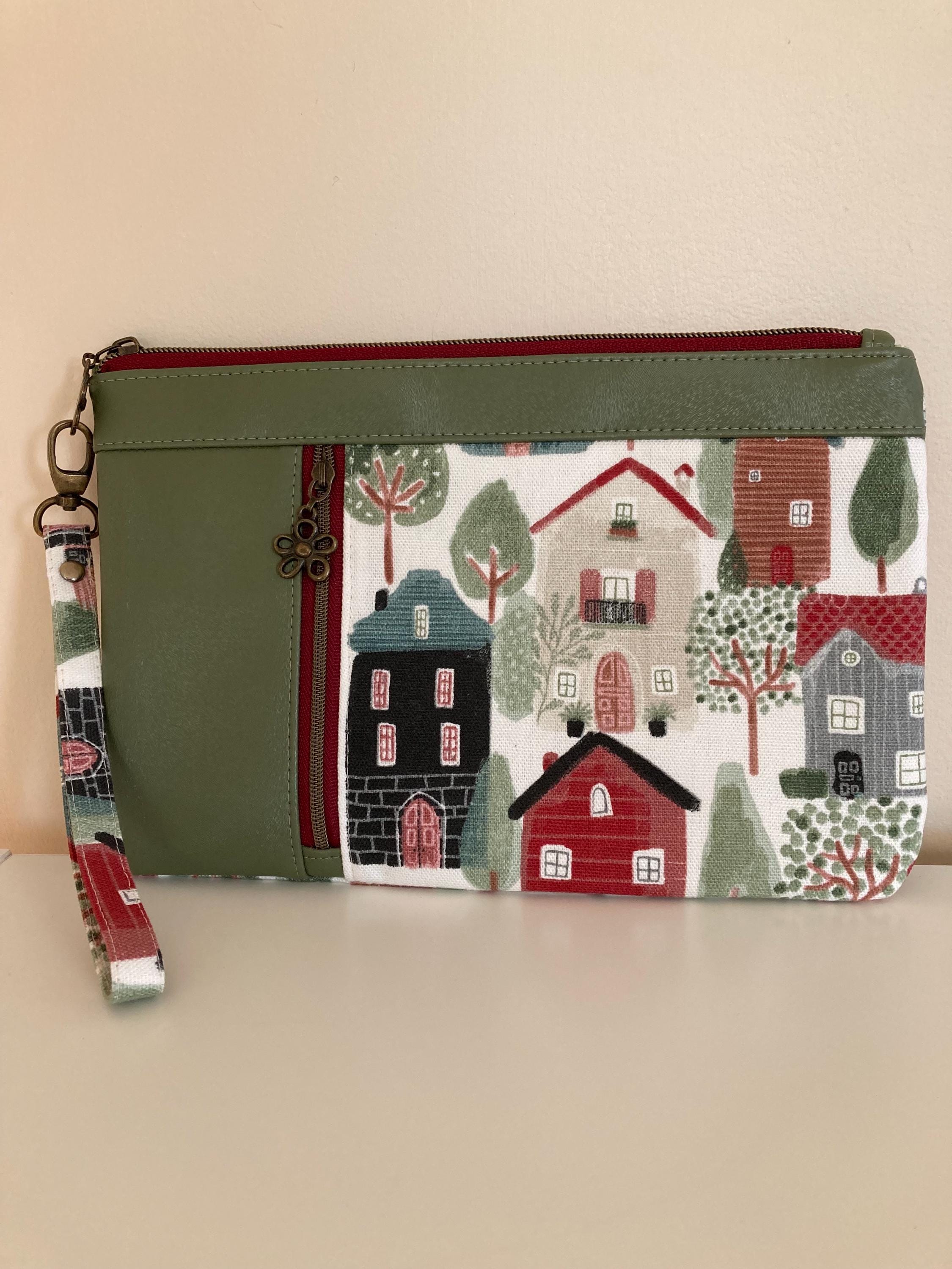 Zippy Clutch Purse -neighborhood Houses Design - Etsy