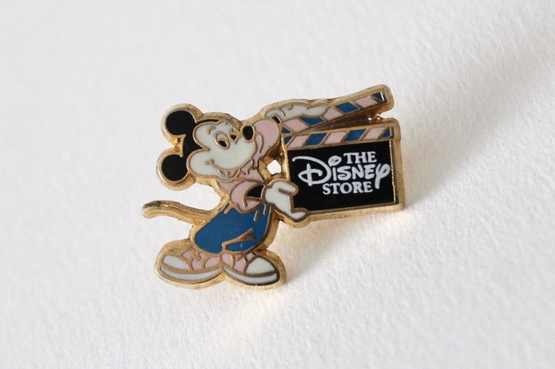 Vintage Mickey Mouse the Disney Store Clapper Board Enamel Lapel Pin ...