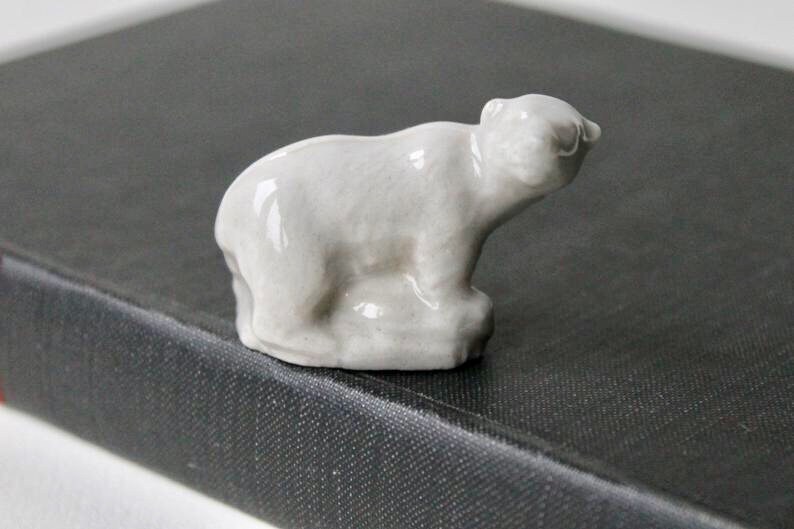 Vintage Wade Whimsies White Polar Bear Miniature Figurine. Made in ...