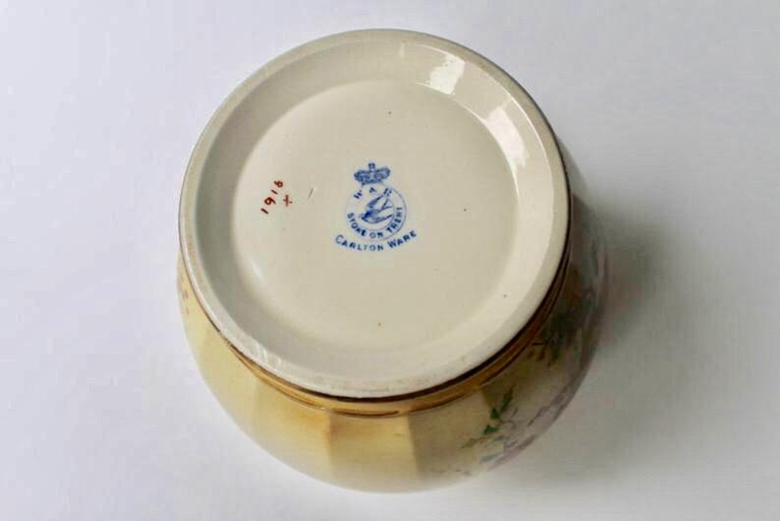 Vintage Carlton Ware Blush Ware Rose & Curlicue Biscuit - Etsy