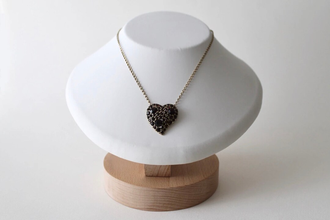 Vintage Pilgrim Danish Designs Heart Garnet Deep Red Scatter Rhinestone ...