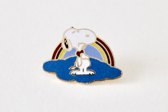 Vintage Aviva Snoopy sad face broken heart rainbow cl… - Gem