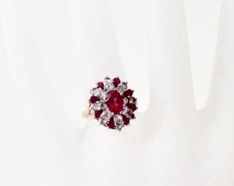 Faux Ruby Ring - Etsy