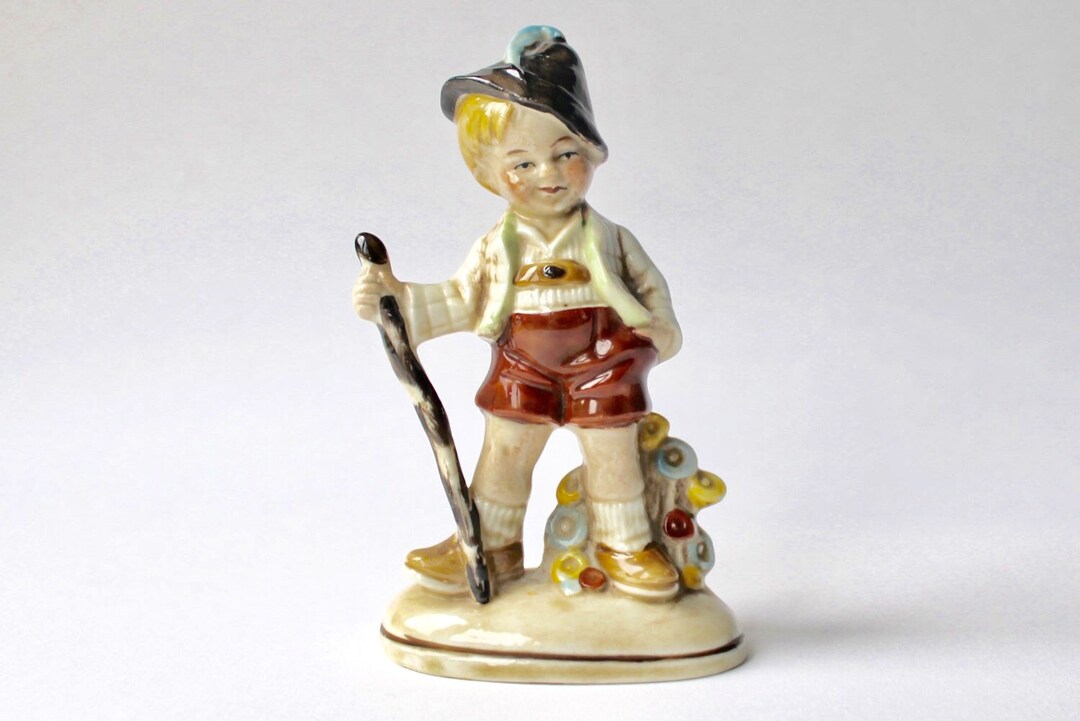 Vintage Hiking German Boy Figurine. Marked 21018 Germany German Boy ...