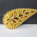 Vintage Sphinx Gold Tone Textured Paisley Brooch. Sphinx Leaf Brooch ...