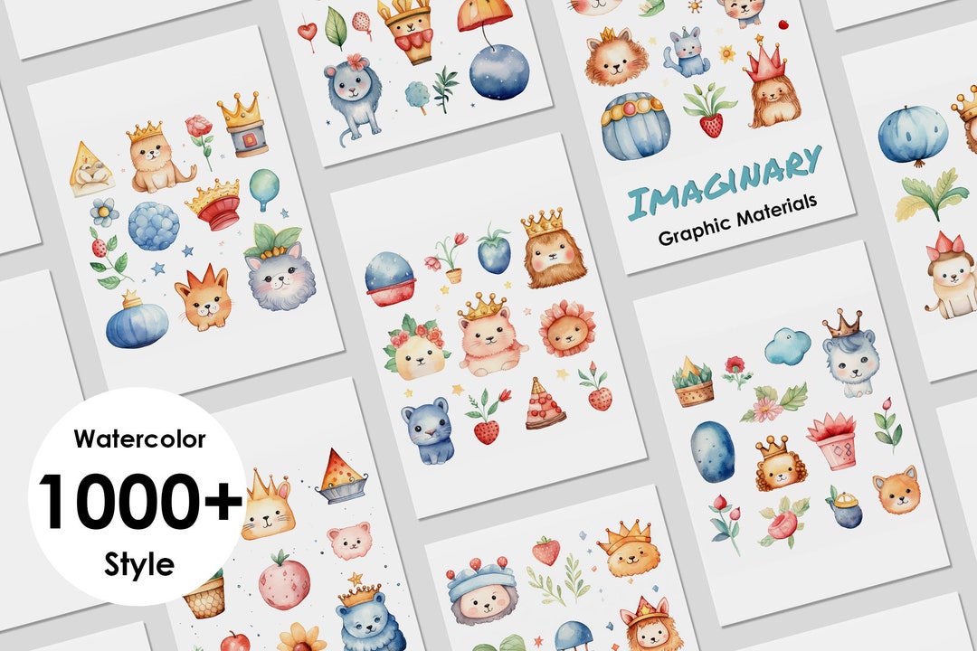 1000+ Watercolor Imaginary Characters, Clipart & Graphic Material ...