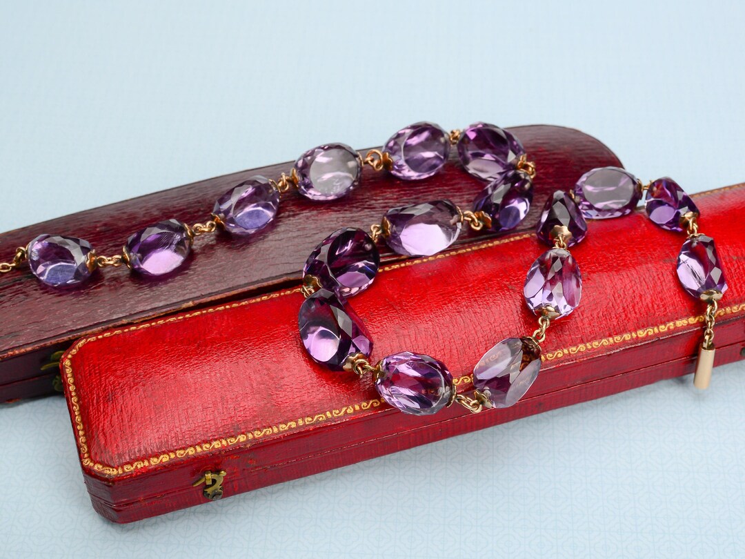 Rare Antique Amethyst fobs Riviere Style Victorian - Etsy