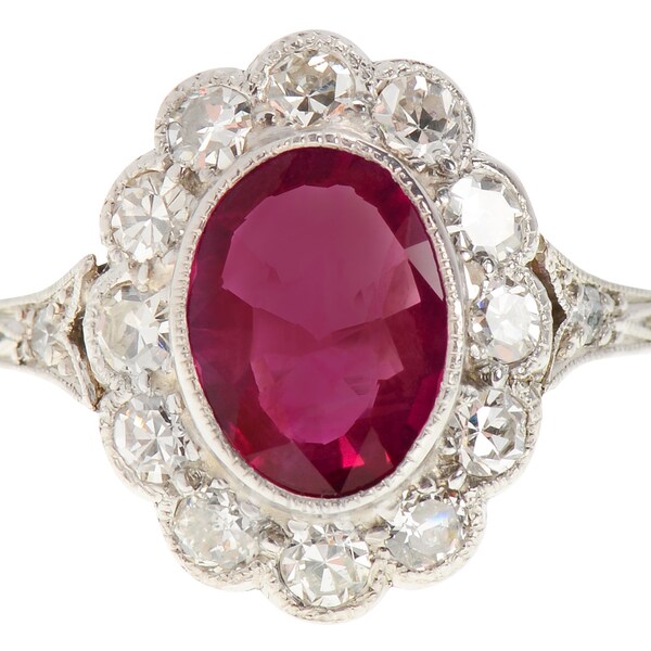 Burmese Ruby Engagement Ring - Etsy