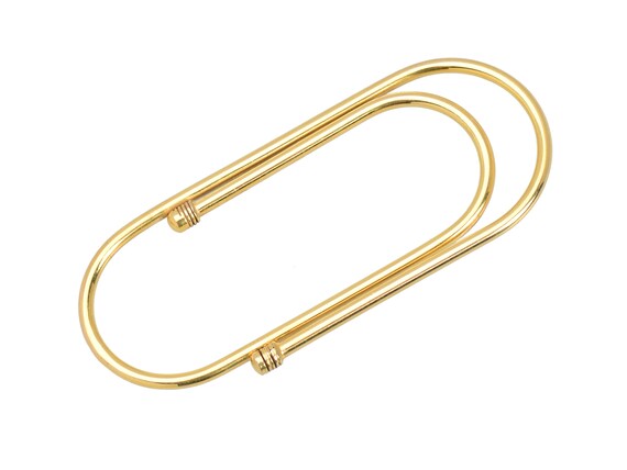 Italian Chic Vintage 14k Gold Huge Paperclip Versatil… - Gem