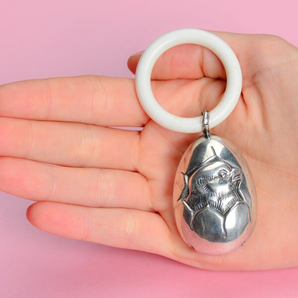 Silver Baby Rattles - Etsy