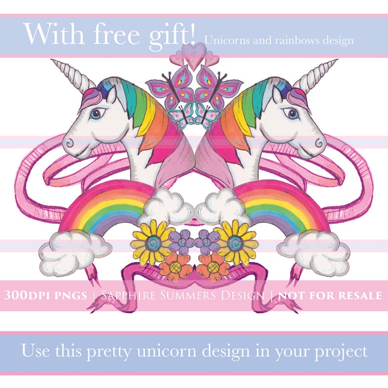 Unicorn Clipart - Unicorns Clipart - X21 Rainbow Unicorns - Digital ...