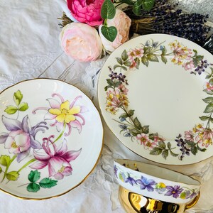 Purple Violets Rosina Teacup, Tuscan Pink and Purple Orchids Saucer ...