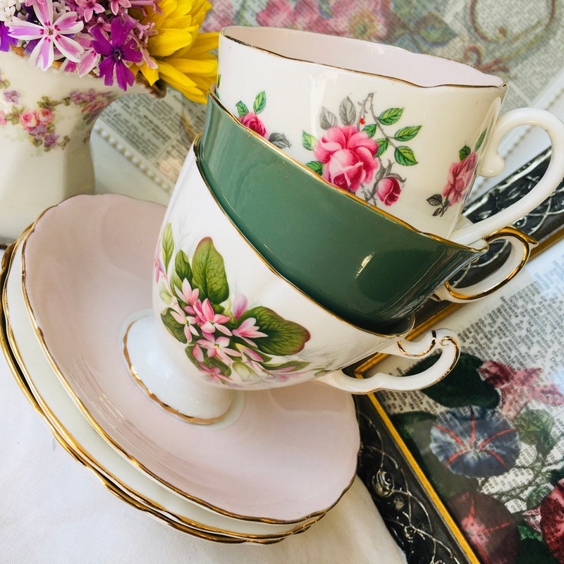 Pink Tea Cups - Etsy