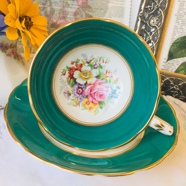 Turquoise Tea Cup - Etsy